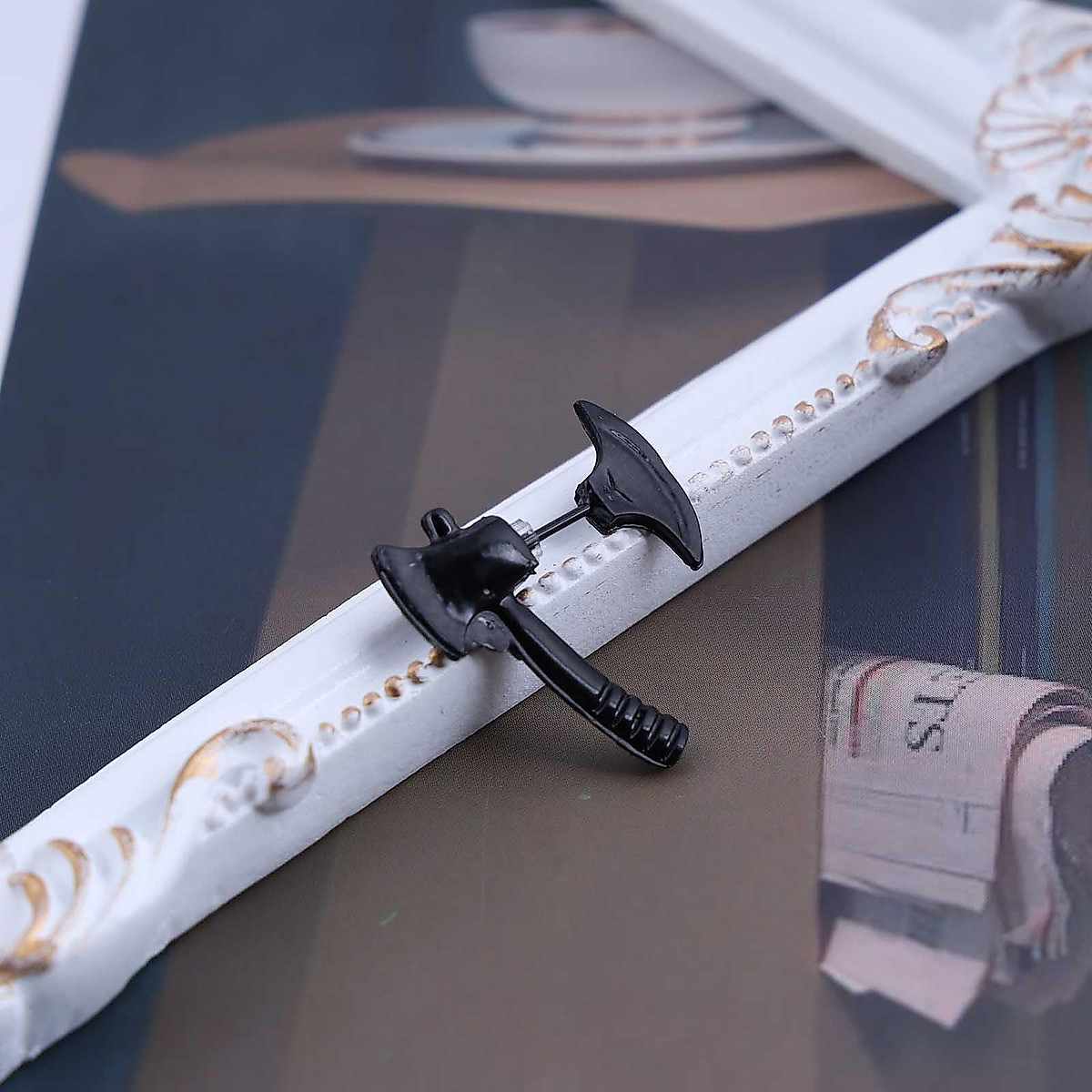 Sttiafay Punk Axe Ear Jacket Earrings Black Axe Stud Earrings Gothic Scary Axe Earrings Axe Hatchet Shape Earrings Jewelry for Women and Girls