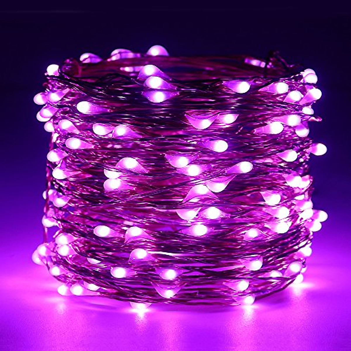 ER CHEN Fairy Lights Plug in, 99Ft/30M 300 LED Starry String Lights Outdoor/Indoor Waterproof Copper Wire Decorative Lights for Bedroom, Patio, Garden, Party, Christmas Tree (Purple)