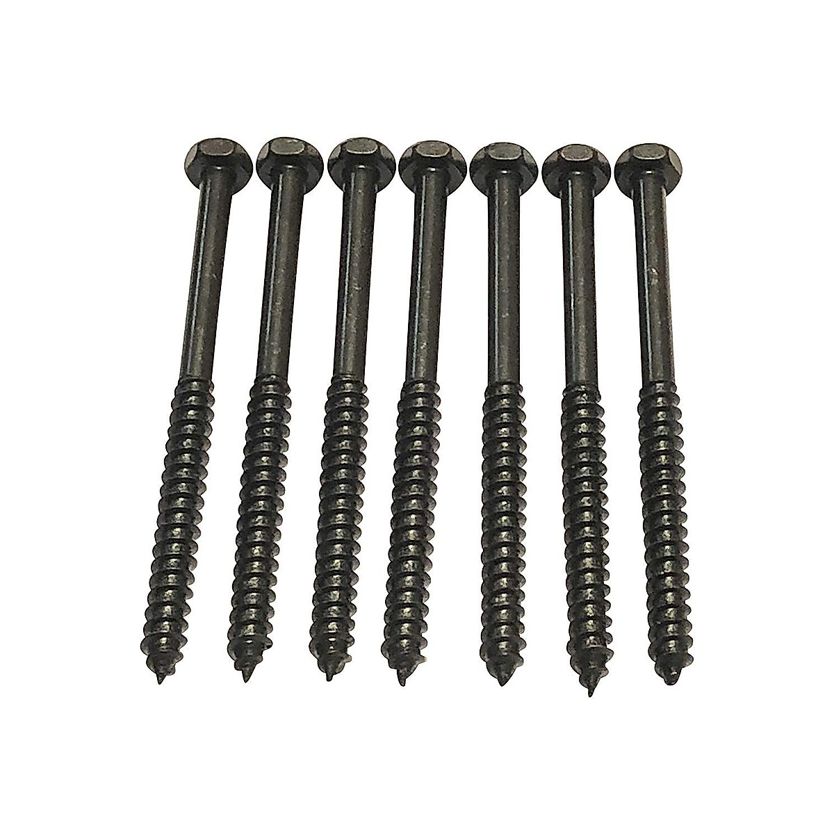 CLAW IT ON HEX LAG Screws (Black) 1/4" X 3" (7.5CM) - 50 Pack Black Hex Lag Screws 50 Pieces PER Box Protective Black Coating to Reduce Rust by Trenzek's