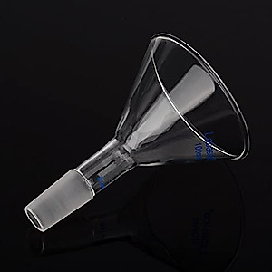 Labasics Glass Short Stem Powder Funnel with 100 mm Top Outer Dimension and 24/40 Inner Joint Filter Funnel Glass Funnel