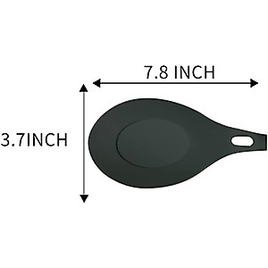 Food Grade Silicone Spoon/Utensil Rest, black