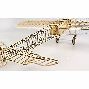 Balsa Wood Airplane Kits DIY Bleriot Wooden Models Aircraft, Laser Cut Balsa Wood Plane Kits to Build for Adults, Perfect 3D Wooden Puzzles Airplane Model Kit for Home Decor Collection Birthday