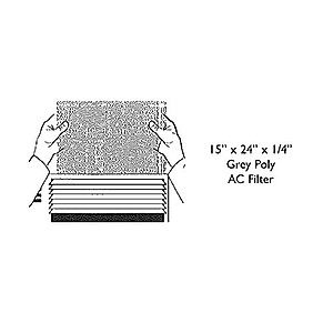 Randall Replacement Air Conditioner Foam Filter, 24-inch by 15-inch by 1/4-inch (1)