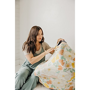 Copper Pearl Multi-Use Cover: Car Seat Covers, Nursing Cover, and Stroller Cover for Sun - Stretchy Fabric, All-Season Use, Stylish Designs, Easy Access for Moms - Rose