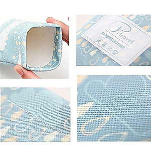 2PCS Portable Eyeglass Pouch Sunglass Goggles Case for Woman with Cleaning Cloth