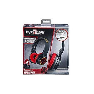 eKids Black Widow Kids Bluetooth Headphones, Wireless Headphones with Microphone Includes Aux Cord, Volume Reduced Kids Foldable Headphones for School, Home, or Travel