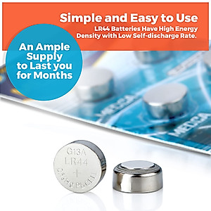 MEDca 1.5V Alkaline Batteries - LR44 AG13 357 303 SR44 Battery - Button Coin Cell for Hearing Aids and Amplifiers, Toys, Remotes, Calculators, Lasers | Long Lasting Power | Anti Corrosion | 60 PCS