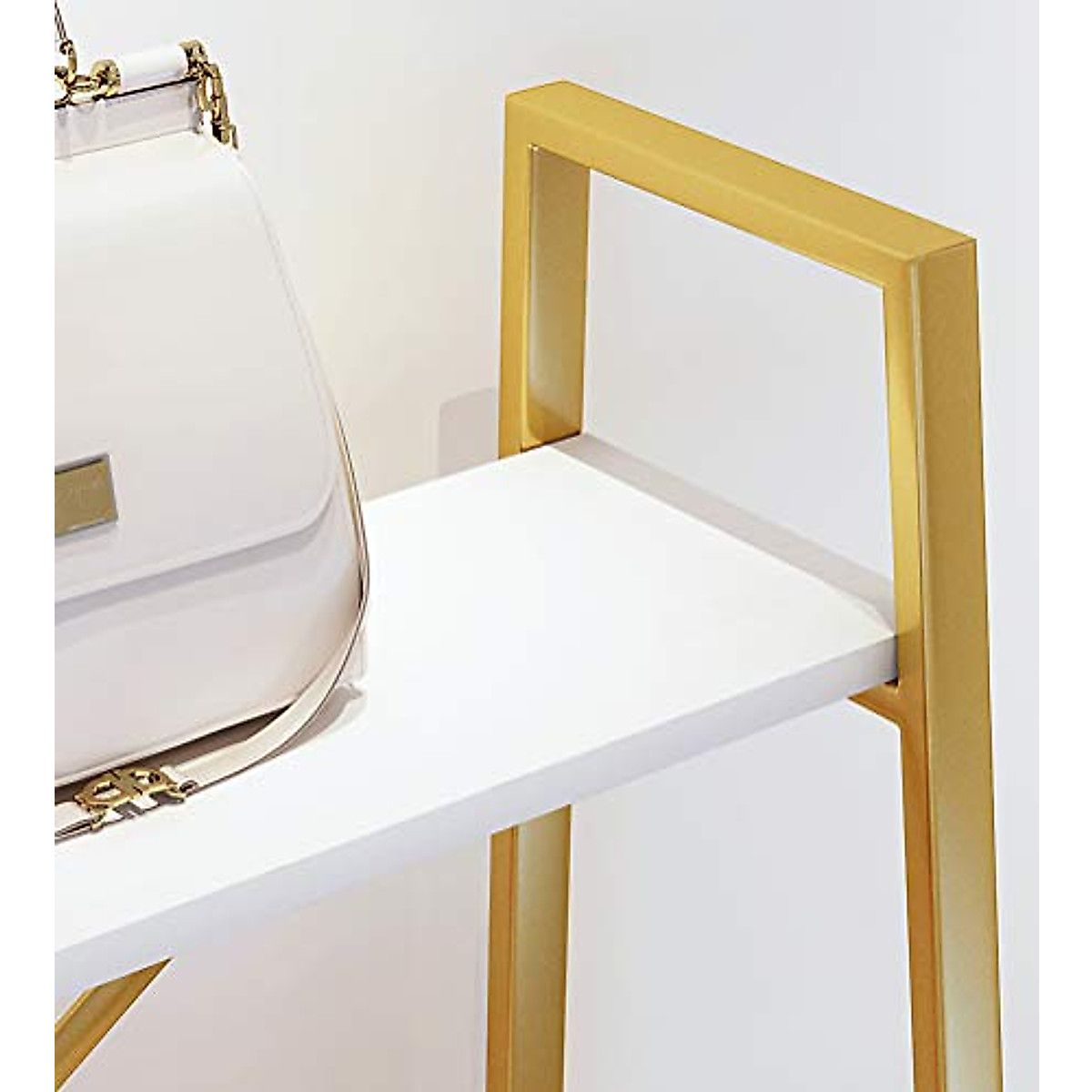 FONECHIN TDD Metal Display Rack 4-Layer Shoe Bag Rack Shelf,Floor-Standing Clothing Rack for Plant Jewelry Hat, Home Kitchen Bedroom Storage Rack