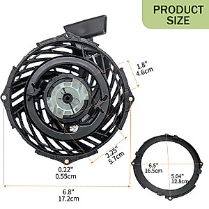 shiosheng 591139 593961 Pull Recoil Starter for B & S 590588 593959 595355 Engines Lawn Mower 500E Pull Start Assembly Replacement Parts