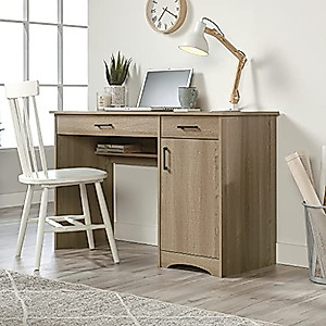 Sauder Beginnings Desk, L: 46.81" x W: 18.50" x H: 29.96", Summer Oak Finish