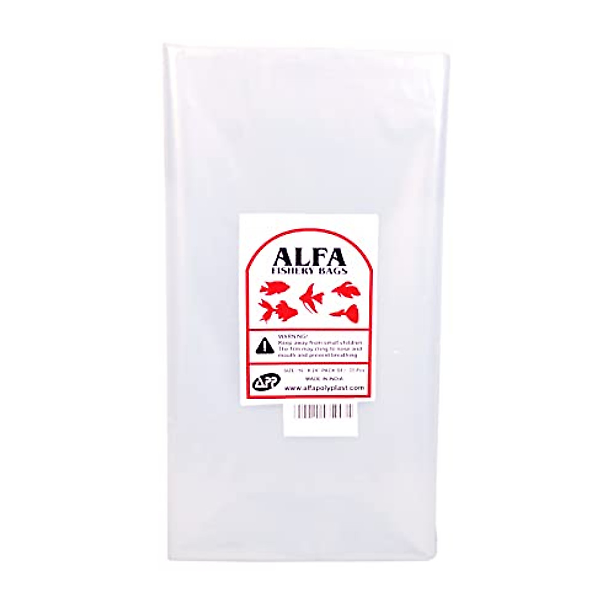 ALFA Fishery Bags Size 16 x 24 Inches Round Corners Bottom Leak Proof Clear Plastic Fish Bags for Marine and Tropical Fish Transport 2.5 mil. (16" x 24", 50 Count)