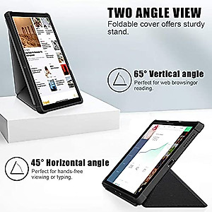 Case for Lenovo Tab M10 HD (2nd Gen)& Nook 10" HD Tablet,Standing Origami Protective Folio Cover for Lenovo Tab M10 HD Gen 2 [TB-X306F/TB-X306X],(Not for M10 HD) Black