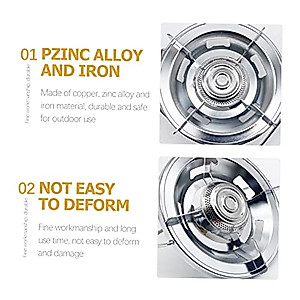 INOOMP Liquefied Gas Burner Single Burner Propane Stove Camping Stove Burner Camp Stove Mini Wood Portable Gas Stove Small Gas Stove Portable Travel Butane Stove Middle East Zinc Alloy