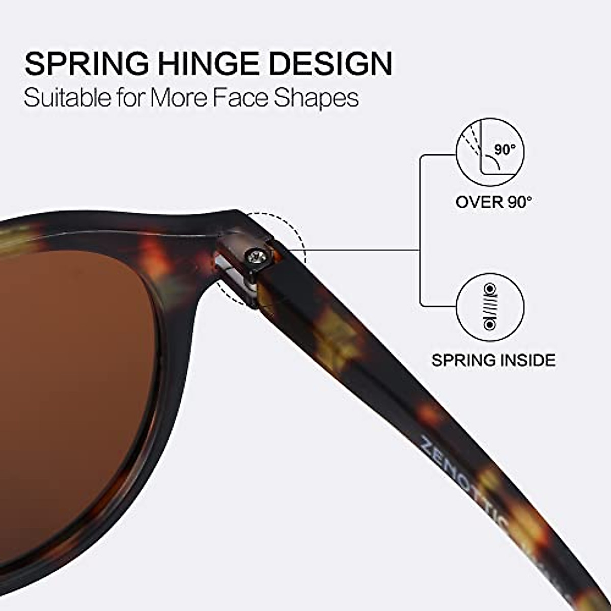 ZENOTTIC Polarized Round Sunglasses, Stylish Sunglasses for Men and Women Retro Classic, Multi-Style Selection