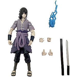 Bandai Naruto Anime Heroes Sasuke Uchiha Toy Action Figure Toy Bundle with 2 My Outlet Mall Stickers