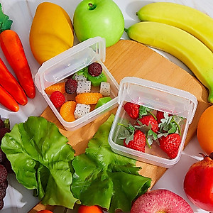 Elvaesther Cheese Container for Refrigerator, 2pcs Food Storage Cheese Box, Flip-top Butter Block Cheese Slice Storage Box, Fruit Vegetable Fresh-Keeping Organizer Containers with Lid Transparent