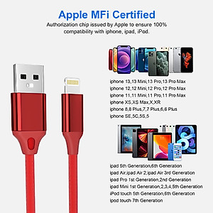 iPhone Charger 26FT/8M [Apple MFi Certified] Lightning Cable Extra Long iPhone Charging Cord Nylon Braided Fast Apple Charger Cable 2.4A for iPhone 13 12 11 Pro X XS Max XR/8 Plus/7 Plus/6/6s Plus/5s