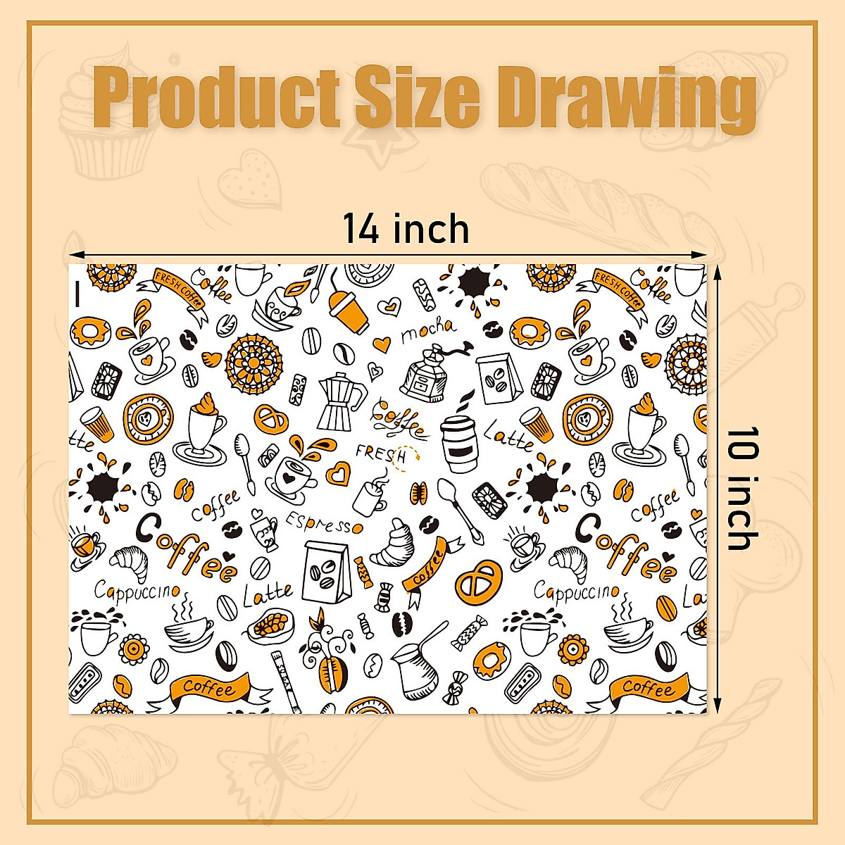 200pcs Deli Paper Sheets 10" x 14", Premium Food Basket Liners, Grease Resistant Wax Paper Sheets for Food, Sandwich Wrapping Paper for Home, Picnic, Tray, Wrap, Burger and Burrito