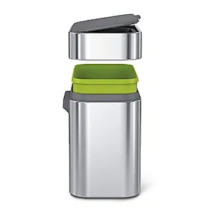 simplehuman Compost Caddy, Detachable and Countertop Bin, 4 Liter / 1.06 Gallon, Brushed Stainless Steel