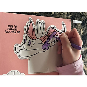 Montco Crafts My Little Pony Coloring Kit Pop Outz and Activity Play Set with Markers, Stickers and More
