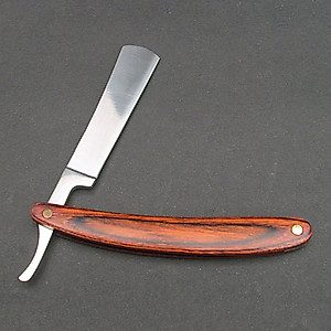 HEALLILY 2Pcs Straight Razor Vintage Folding Shaving Razor Manual Shaver Old Fashion Beard Shaver with Wood Handle Barber Shaver Tool