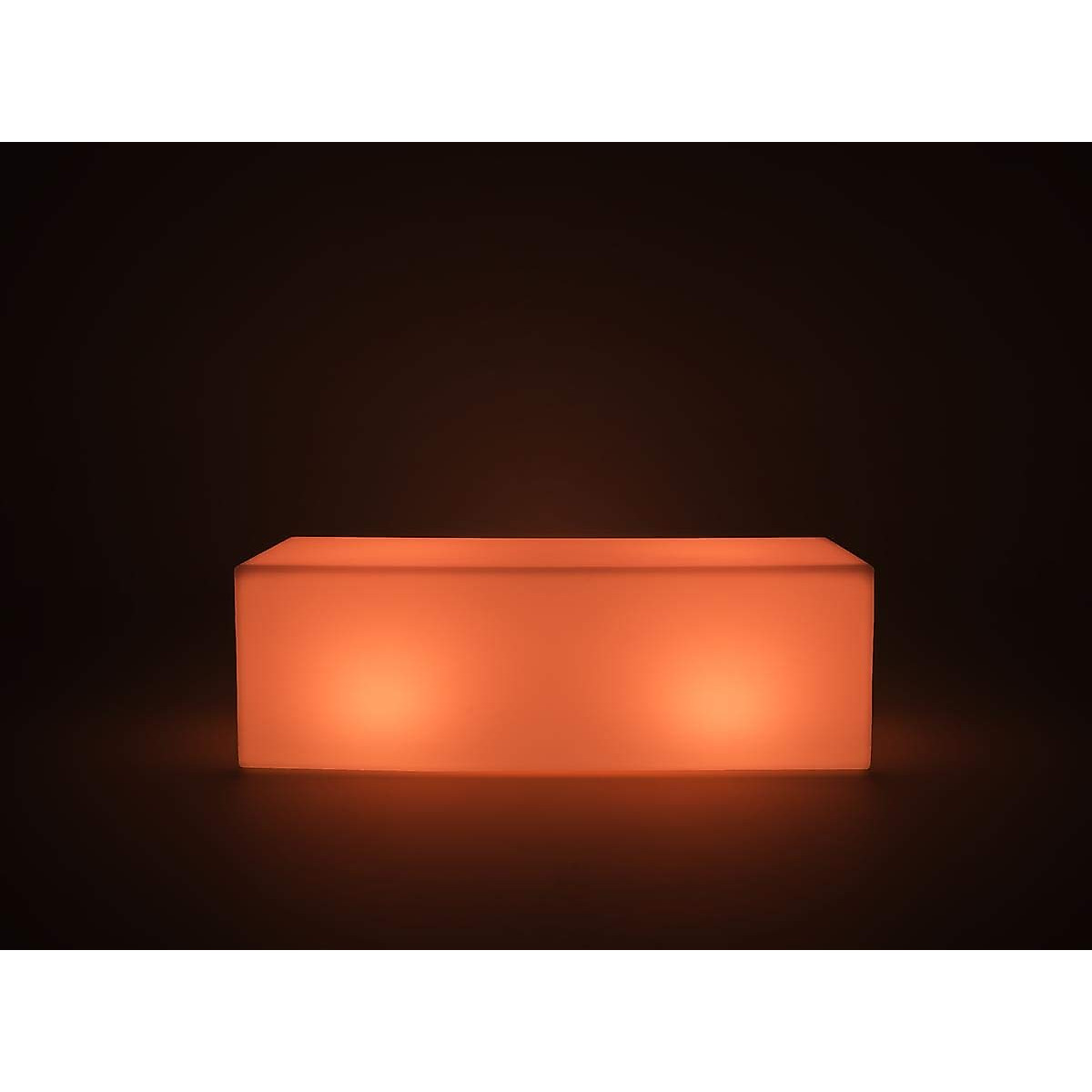 Displays2go Backlit Benches with Color Changing Lights – White (FDLED47BST)