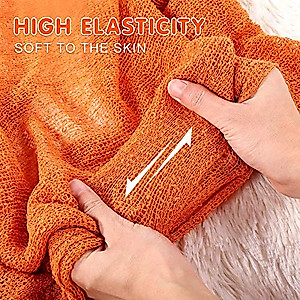 Tinksky Long Ripple Wrap, DIY Newborn Baby Photography Wrap-Baby Photo Props Favors Christmas Gift (Orange)