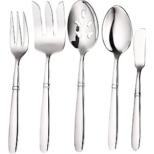 Bruntmor, CRUX Sterling Quality Silverware Royal 45 Piece Flatware Cutlery Set, 18/10 Stainless Steel, Service for 8 100% Rust Proof (45 Piece)