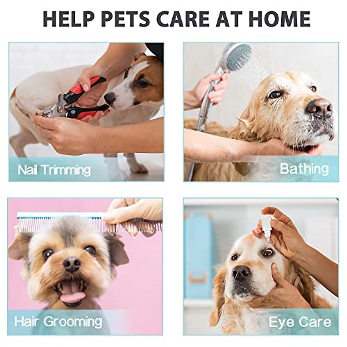 Supet Dog Grooming Hammock Harness for Small Medium Large Dog, Relaxation Pet Grooming Hammock for Cats & Dogs Adjustable Restraint Dog Hammock for Nail Trim Clip Dog Grooming Helper with Free Tools