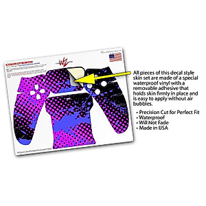 WraptorSkinz Skin Wrap compatible with Sony PS5 DualSense Controller Halftone Splatter Blue Hot Pink (CONTROLLER NOT INCLUDED)