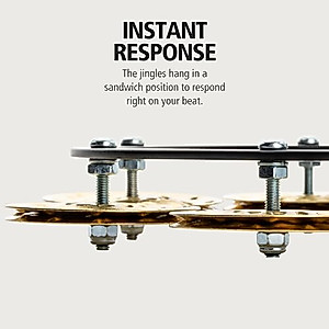 Meinl Percussion Headliner Series Hihat Tambourine Jingle Effect, Hammered Solid Brass — NOT Made in China — Mountable on Any Pull Rod, 2-Year Warranty (HTHH1B-BK)