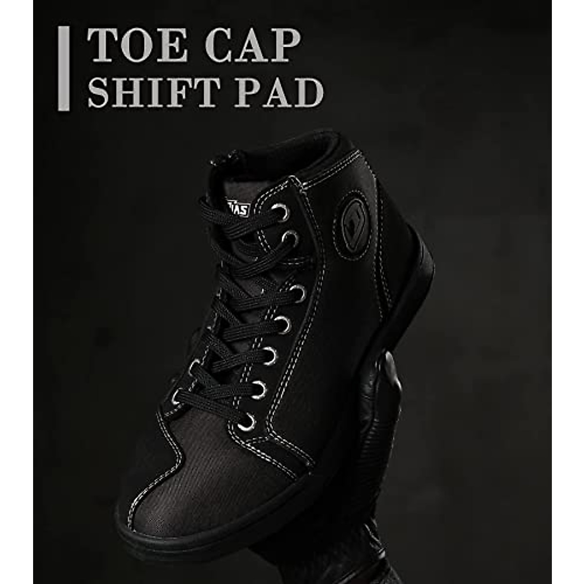 IRON JIA'S Motorcycle Shoes Men Streetbike Casual Accessories Breathable Protective Gear Powersport Anti-Slip Footwear Black 11