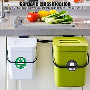 18Pcs Trash Sign, Environmental Label Recycle Trash Decal Stickers SelfAdhesive Waterproof Trash Can Decor