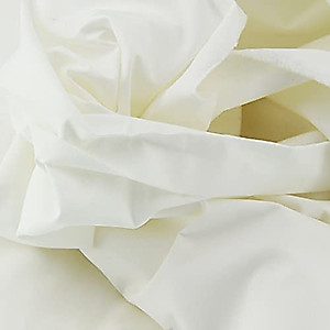 Rose Flavor Cotton Muslin Fabric 4.5 OZ 58 Inches Wide 1 Yard(Off White)