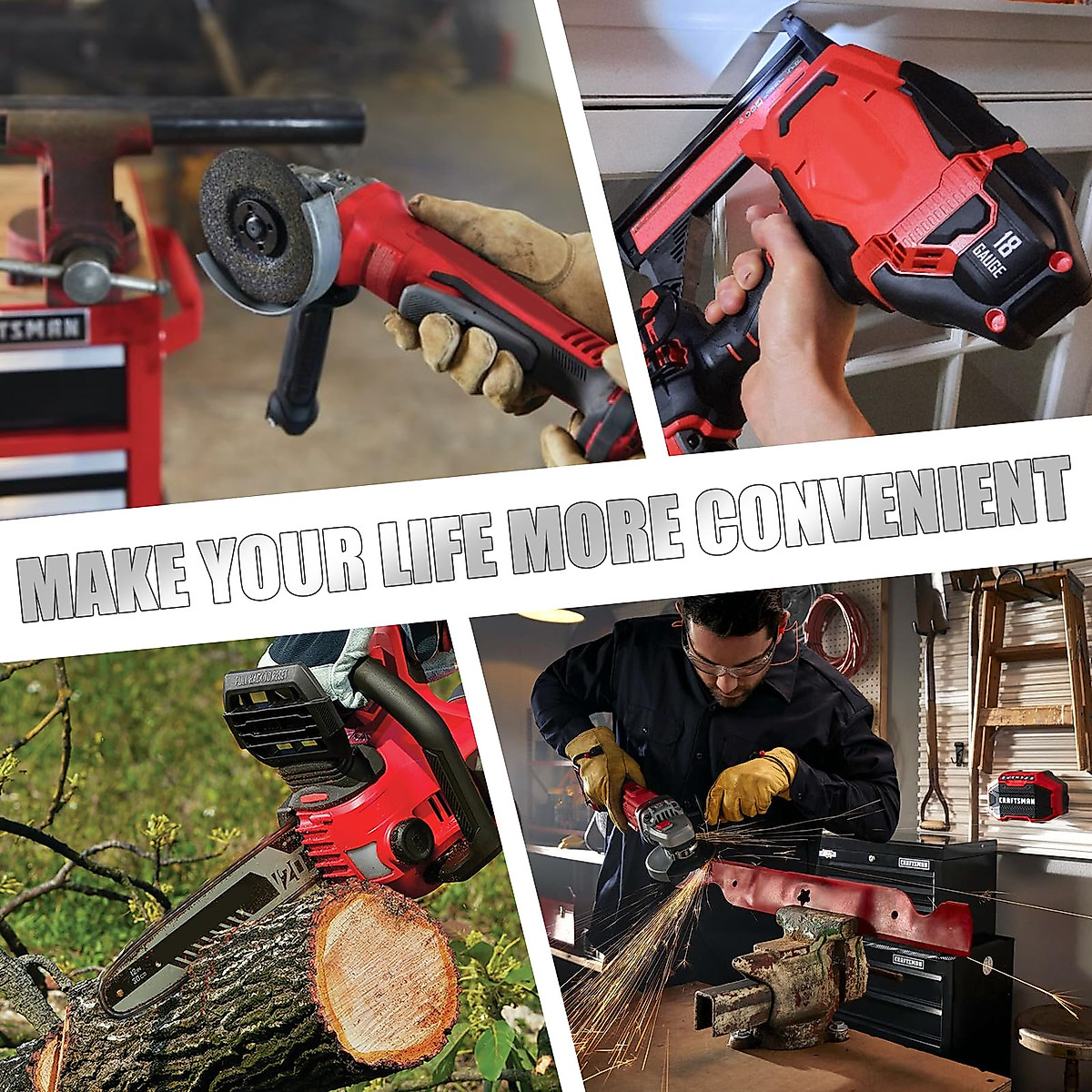 2PACK CMCB206 6000mAh Lithium ion Replacement Battery Compatible with Craftsman 20V Battery CMCB202 CMCB204 CMCB201 CMCB209 CMCB205 CMCS500 V20 Series Cordless Power Tool(Only for V20 Series)(Red)