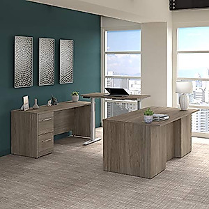 Bush Business Furniture 500 Home Office Desk, 72W, Modern Hickory