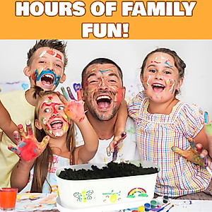 Paint & Plant Kids Gardening Set – with 10 Sticker Stencils I Flower Growing Gardening Kit for Kids & 6 Year Old Girl Gifts I Fun Arts & Craft Gift for Girls Ages 4 5 6 7 8 for Spring & Birthday