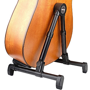 Eison Folding Guitar Stand,Lightweight Adjustable Floor Guitar Holder with 8 Guitar Picks,Portable A Frame Aluminium Music Stand for Acoustic Electric Guitars, Bass, Violin, Ukulele, Mandolin,Banjo