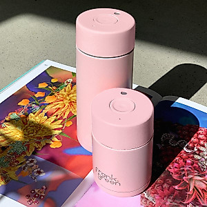 Frank Green Ceramic Reusable Cup with Push Button Lid, 595 ml (20oz) Capacity, Midnight, Black (793591440071)