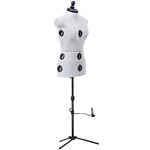 Dritz Twin-Fit Adjustable Dress Form, Small, Silver Gray