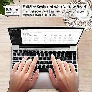 VGKE B14 Windows 10 Laptop, 14 inches Full HD 1920*1080 IPS 100% sRGB Display, Itel X7-E3950 Quad-Core, 6GB LPDDR3, 128GB SSD, Expandable 1TB, 4K, WiFi, BT4.0 (Silver)