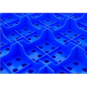 ezkxoprs Warehouse Pallet, Lightweight Plastic Pallet, Moisture-Proof Floor Mat for Basement Storage Rooms, 2200 Lb/m² Capacity (Color : Blue, Size : 100x60x5cm)