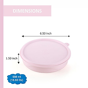 Snack Containers 3-Pack – 3-Compartment Round Snack Containers for Kids and Adults – Stackable Food Storage Containers with Lids – BPA-Free Dishwasher-Safe Snack Boxes for Kids Single Serving