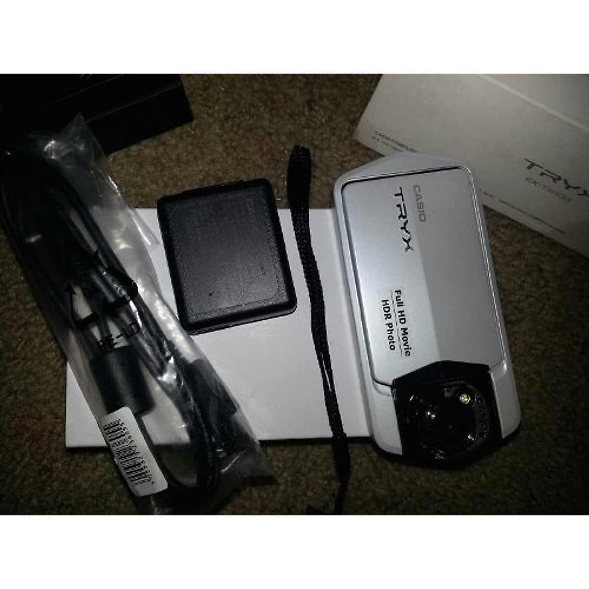 Casio TRYX Digital Camera with Full 1080p HD Video Capture and 3-Inch Touch Screen LCD (White)