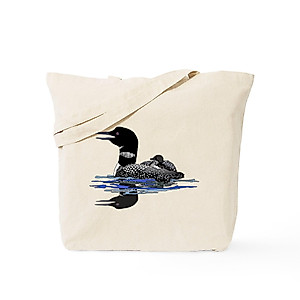 CafePress Calling Loon Tote Bag Natural Canvas Tote Bag, Reusable Shopping Bag