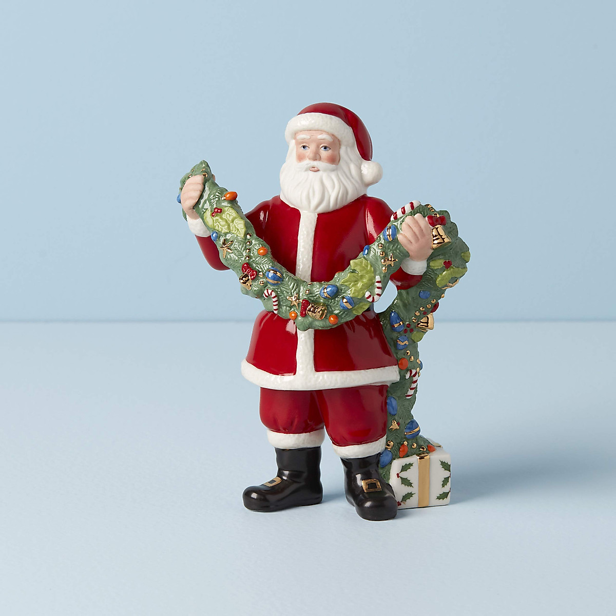 Lenox 2020 Santa Decking The Halls Figurine, 1.30 LB, Multi