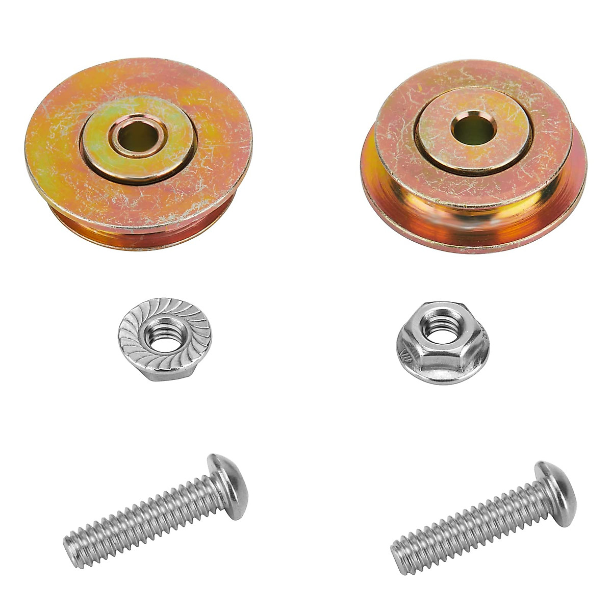 Upgrade Cut-Off Flange Track Bearing Kit Replacement for Tapco Pro & Max 12334 Rollers, 12364 Screws, 10094 Lock Nuts Alloy Steel