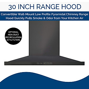 Broan-NuTone BWS2304BLS Range Hood, 30-Inch, Black Stainess Steel Legacy