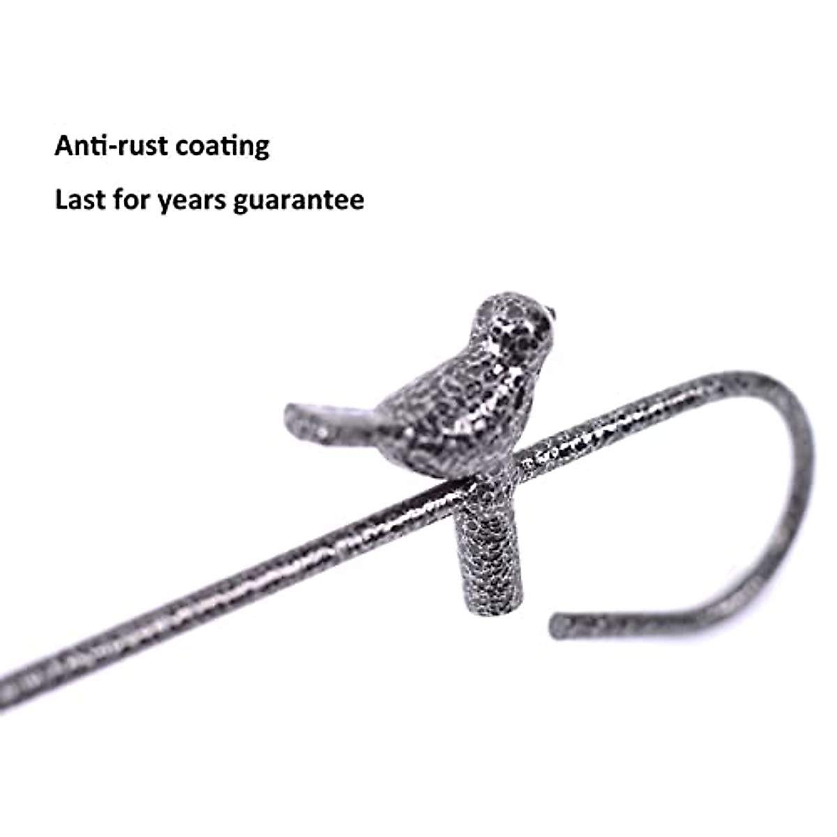 hereex Garden Flag Pole Holder Stand with Bird, Bird Flag Pole Stand for Small Garden Flag 12 x 18, Backyard Flag Stand Heavy Duty Wrought Iron Durable Powder Coating No Flag Black