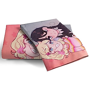 AKARDO Wednesday TV Girl Duvet Covers Soft Microfiber Washed Duvet Cover Set 3 Pieces with Zipper Closure,Beding Set (02,Queen (90"x90"))